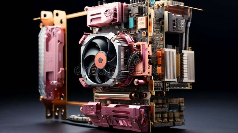 Computer Casing Cooler Isolated on White Background Stock Illustration ...