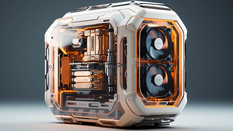 Computer Casing Isolated on White Background Stock Photo - Image of ...