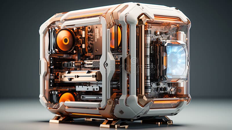 Computer Casing Isolated on White Background Stock Image - Image of ...