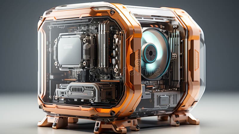 Computer Casing Isolated on White Background Stock Photo - Image of ...