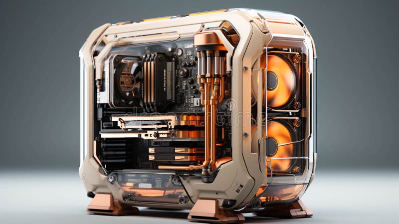 Computer Casing Isolated on White Background Stock Image - Image of ...