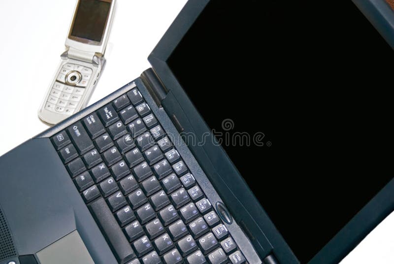 Computer and Cell Phone stock photo. Image of hardware - 5192050