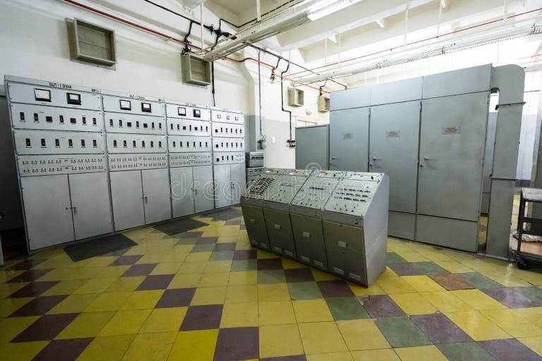 Computer Center Cabinets from the Soviet Union Times. Computer of the ...