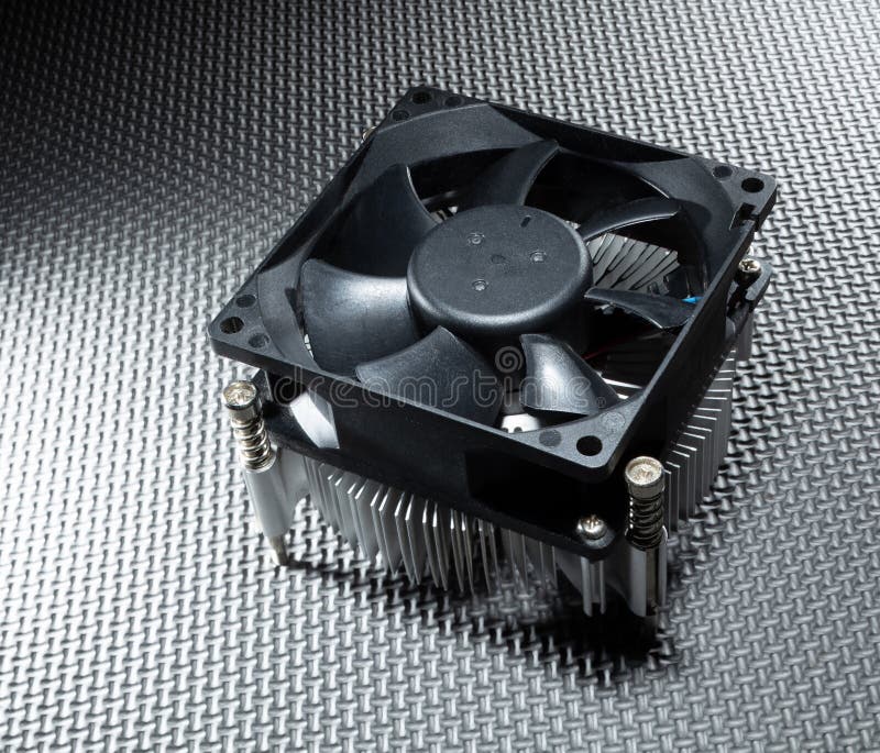 Cooling Fan and Metal Heat Sink for a Cpu Stock Image - Image of object ...