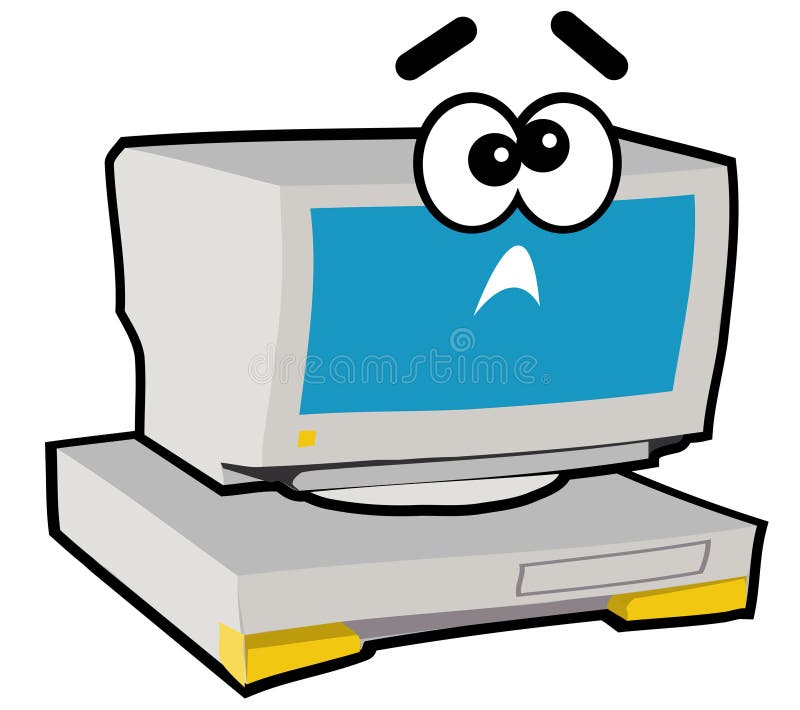 Computer Character - Crazy stock vector. Illustration of internet - 373416