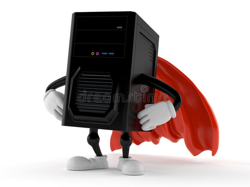 Pc Computer Character Shows Surfing Internet Stock Illustration ...