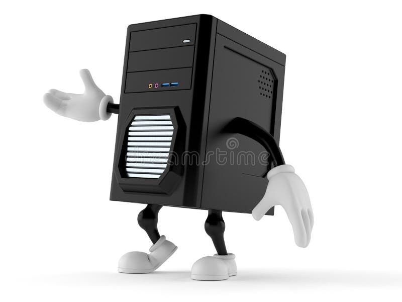 Computer character stock illustration. Illustration of white - 131826539