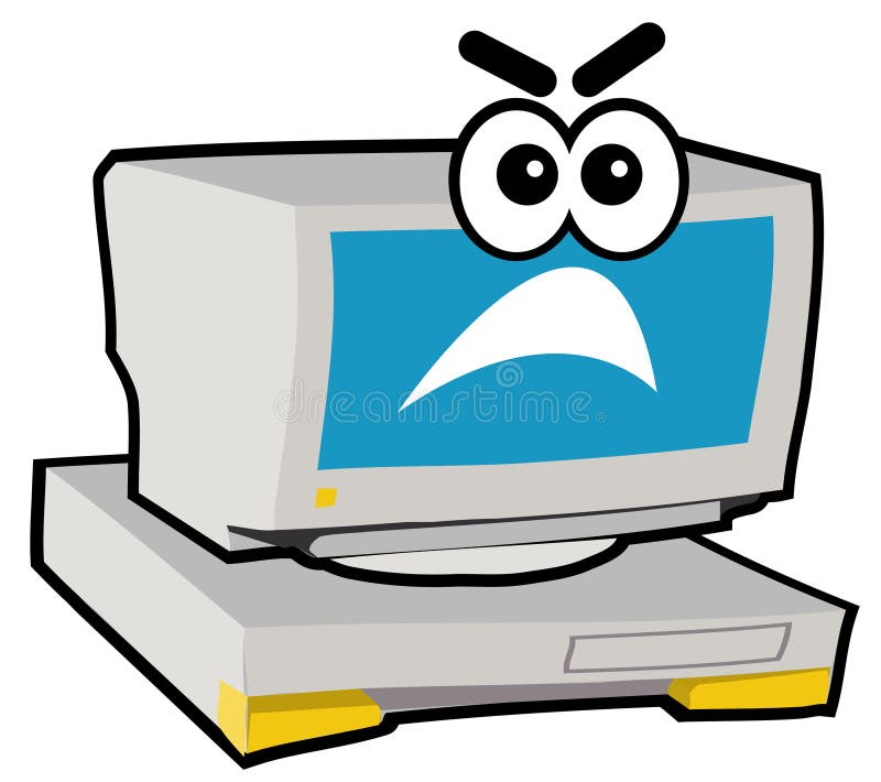 Computer Character - Mad stock vector. Illustration of monitor - 373417