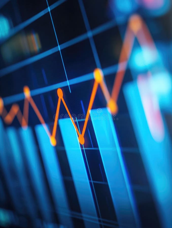 Computer Chart Close Up stock photo. Image of financial - 387871900