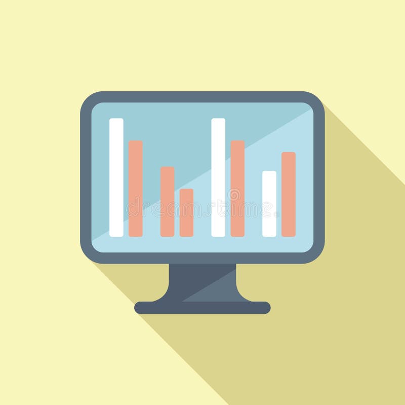 Computer Chart Icon Flat Vector. Business Report Stock Vector ... Computer Chart Icon Flat Vector. Business Report Stock Vector ...