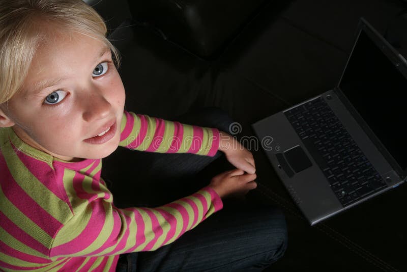Computer child stock photo. Image of notebook, child - 13963268