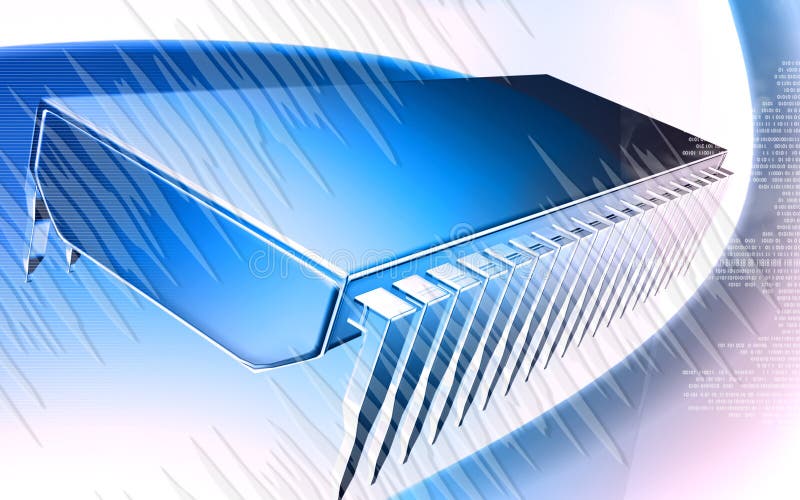 Computer chip stock illustration. Illustration of data - 5901627
