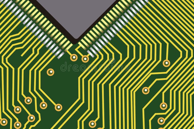 Computer chip stock vector. Illustration of conductor - 17218181