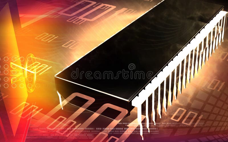 Computer chip stock illustration. Illustration of card - 7608157