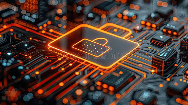 A Computer Chip with a Bag on it Stock Image - Image of network ...