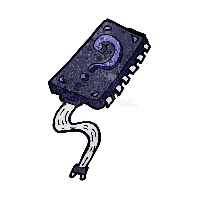 Computer chip cartoon stock illustration. Illustration of drawn - 52967922
