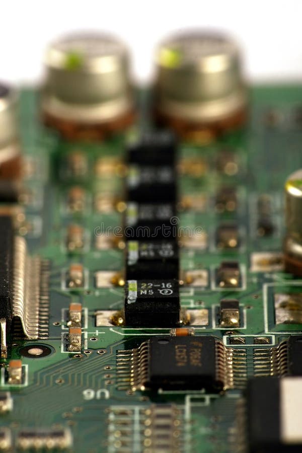 Computer chip on circuit stock image. Image of progming - 39631183