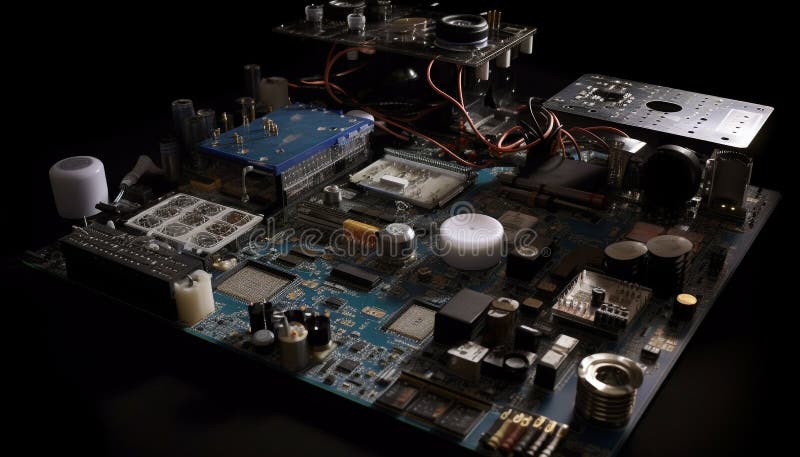 Computer Chip, Circuit Board, and Electrical Components Power ...