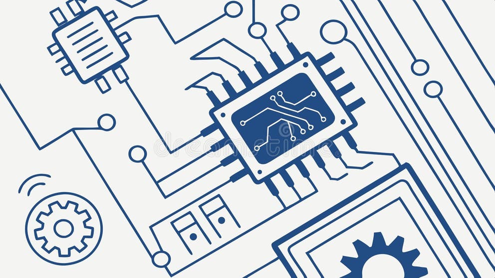 Computer Chip Circuit Board, Tech Component, Electronic Circuit ...