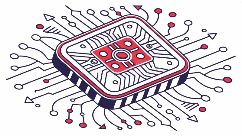 Computer Chip Circuit, Technology, and Electronic Component Vector ...