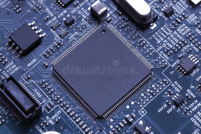 Computer chip stock photo. Image of blue, chip, monochrome - 35403278