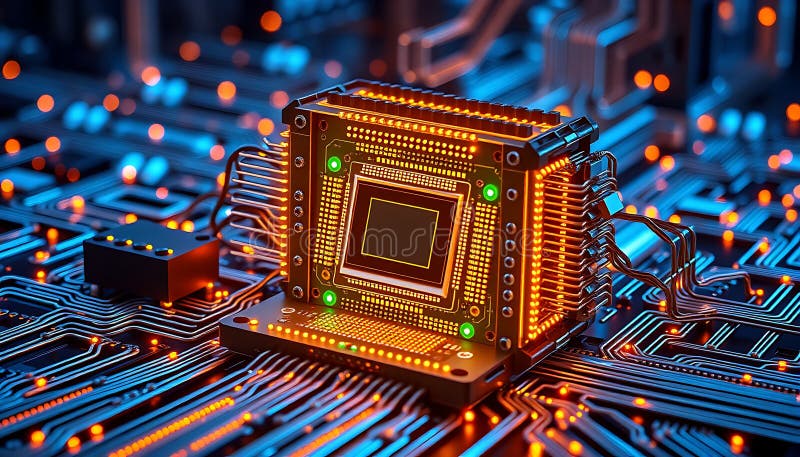 Computer Chip Close-up, Technology and Innovation, Stock Photo ...