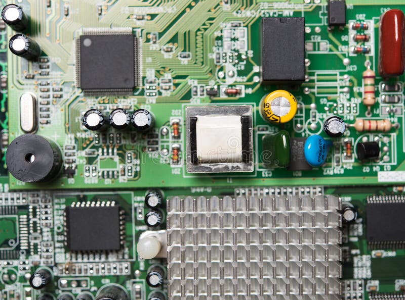 Computer Microprocessor Chip Closeup Stock Photo - Image of electronic ...