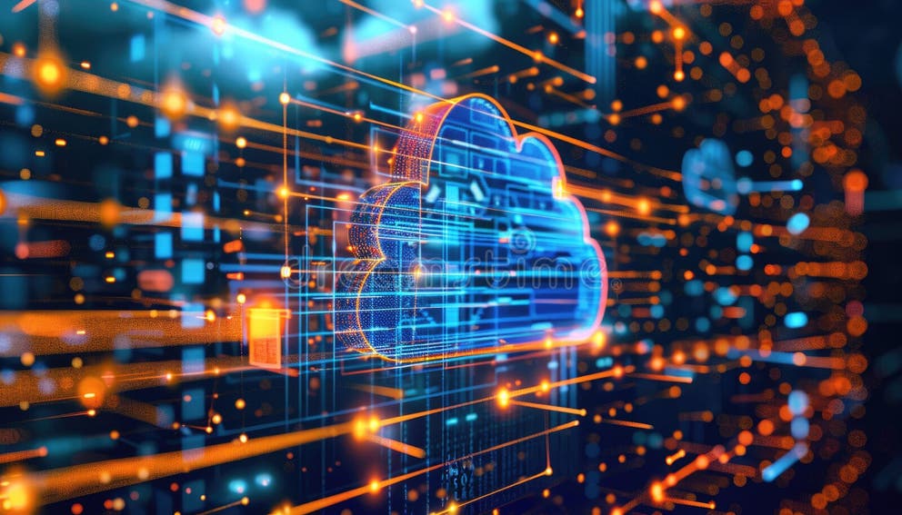 A Computer Chip with a Cloud on it by AI Generated Image Stock Photo ...