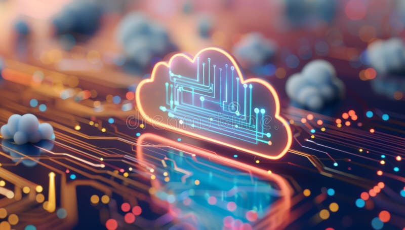 A Computer Chip with a Cloud on it by AI Generated Image Stock Photo ...
