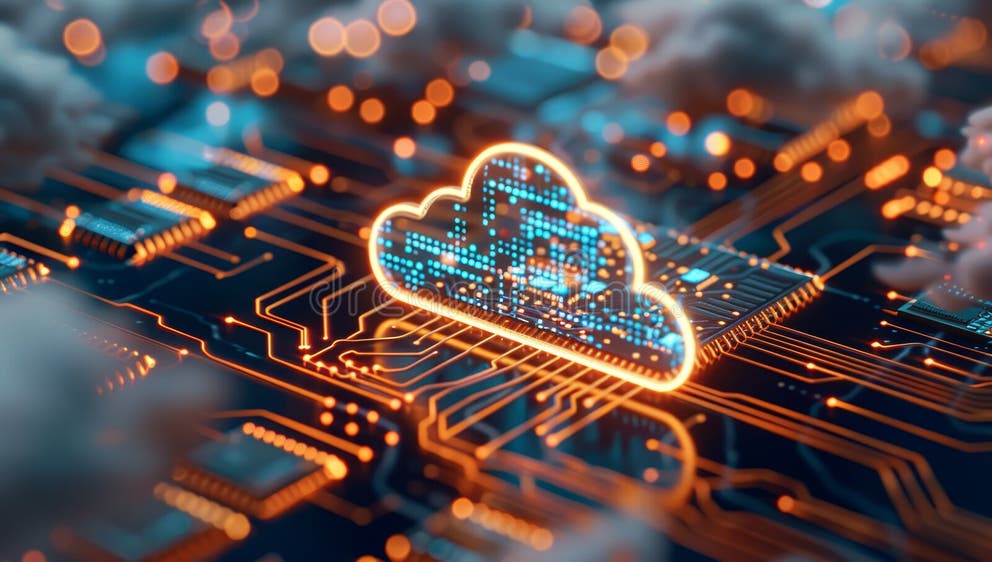A Computer Chip with a Cloud on it by AI Generated Image Stock Photo ...