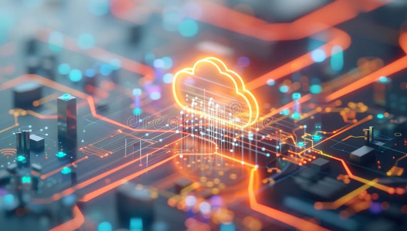 A Computer Chip with a Cloud on it by AI Generated Image Stock Photo ...