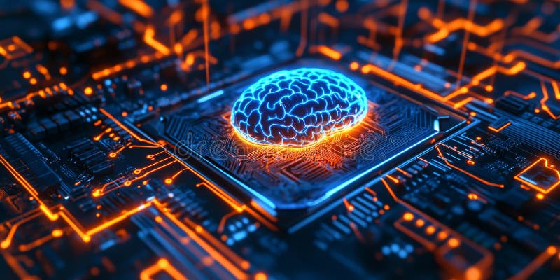 Computer Chip Contains Brain Inside Which Fascinating Stock Photos ...