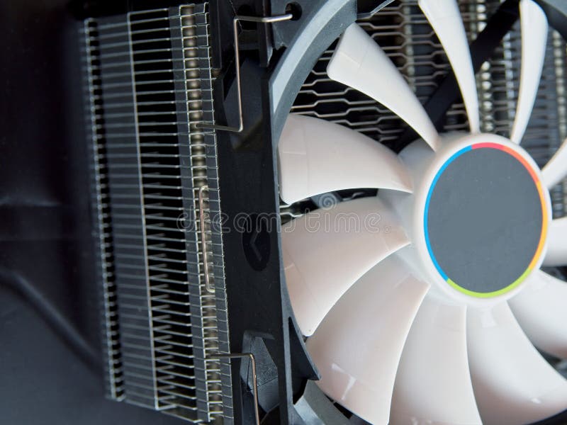 Computer chip cooling fan stock photo. Image of ventilate - 124647358