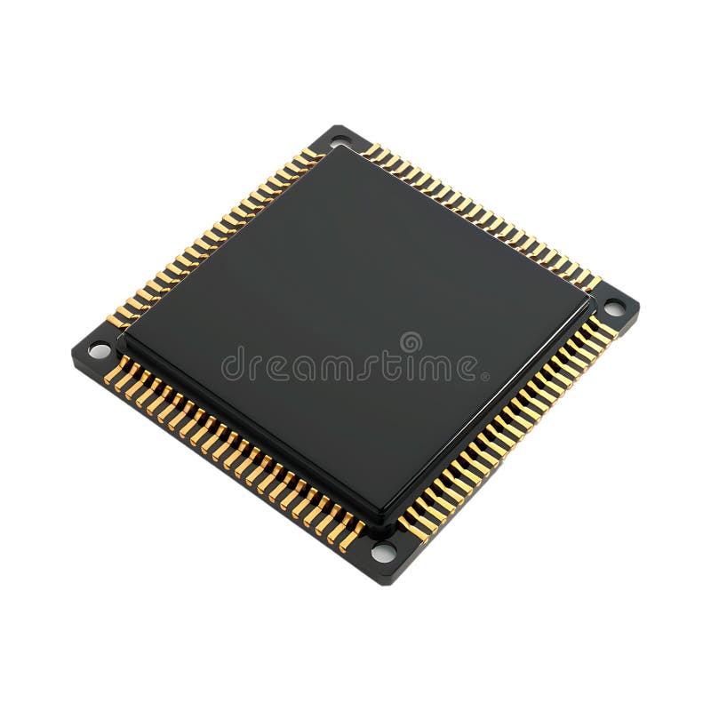 Computer Chip or CPU on Transparent Background - Ai Generated Stock ...