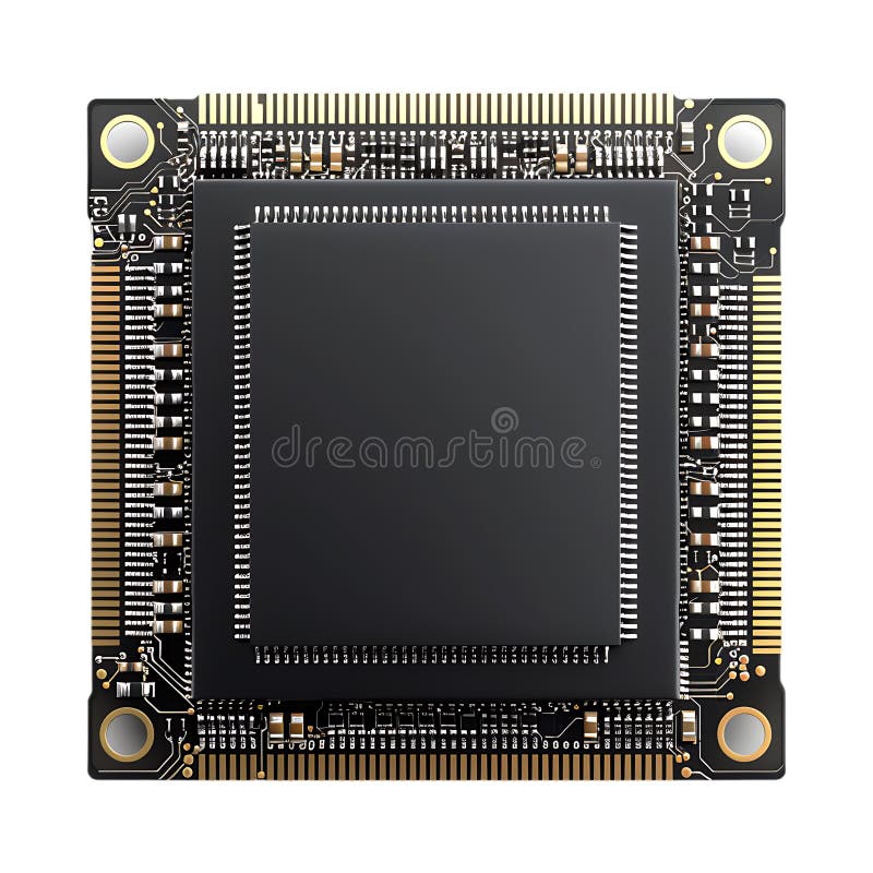 Computer Chip or CPU on Transparent Background - Ai Generated Stock ...