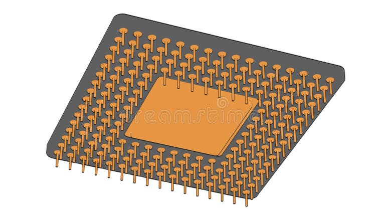 Computer chip stock illustration. Illustration of chip - 70299145