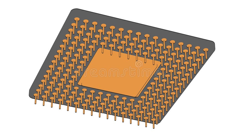 Computer chip stock illustration. Illustration of chip - 70299145
