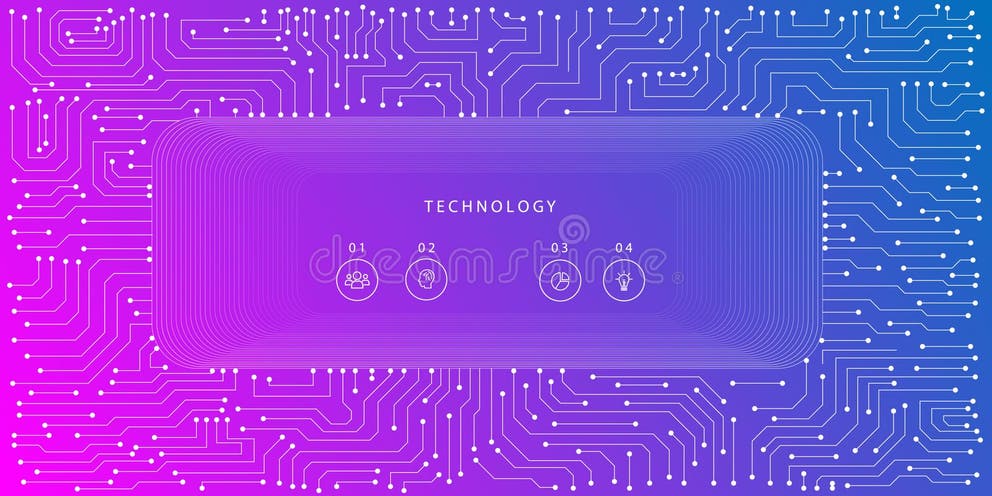 Computer Chip Electronic Circuit Board Vector for Technology and ...