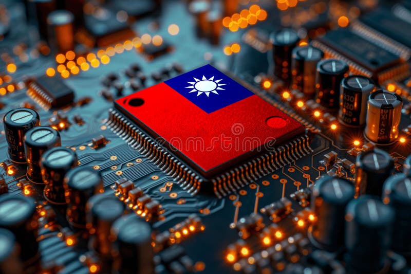 Computer Chip with Flag of Taiwan Stock Image - Image of design ...