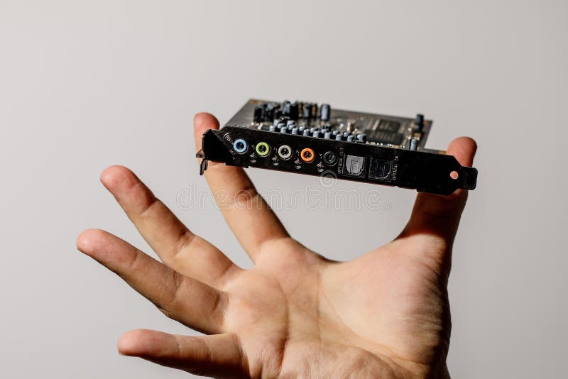 Computer Chip in a Hand Over White Stock Image - Image of computing ...