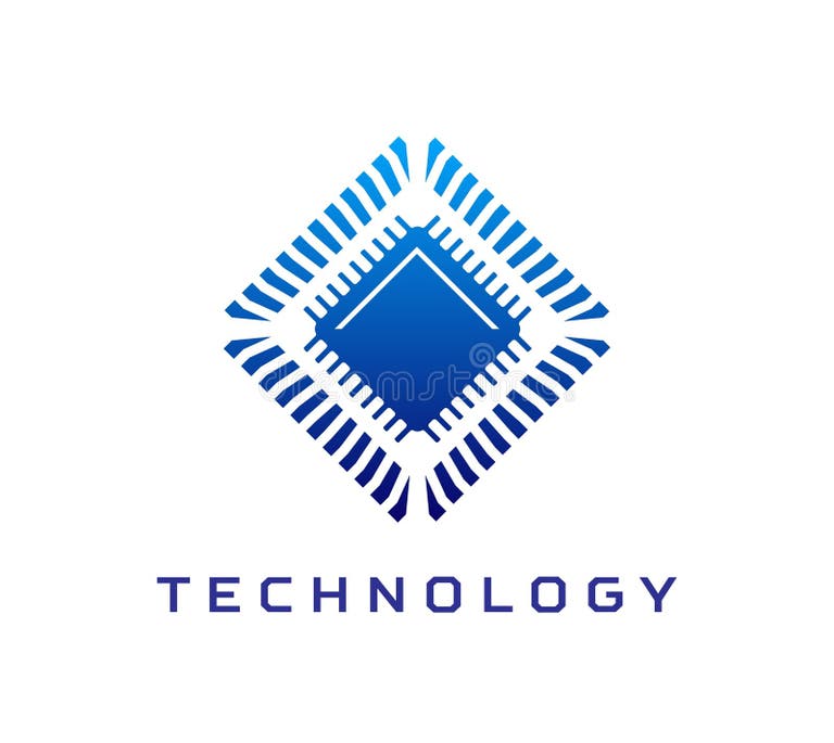 Computer Chip Icon, Ai Technology Vector Symbol Stock Illustration ...