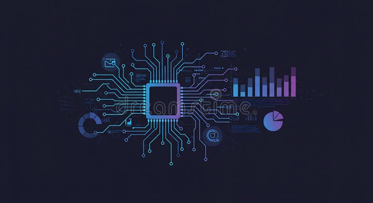 Computer Processor Illustration Stock Illustrations – 75,528 Computer ...