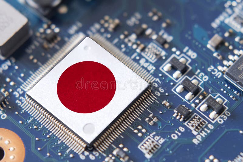 Japan Flag Cpu Chip Circuit Board Computer Stock Photos - Free ...