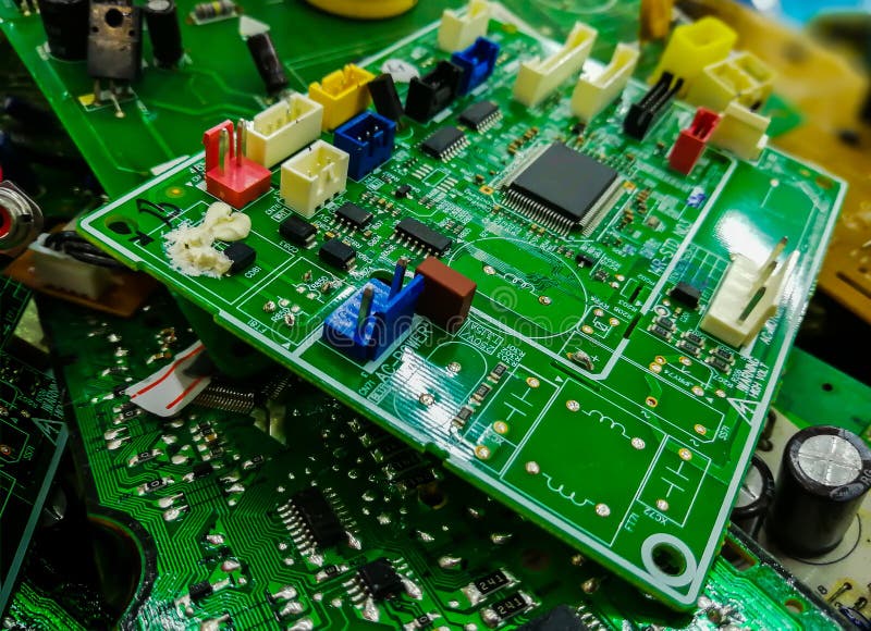 Computer-Chip, Leiterplatte, Halbleiter, Elektronik Industr Stockfoto ...