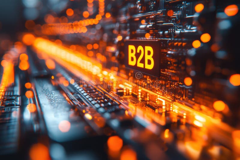 A Computer Chip with the Letters B2B on it Stock Photo - Image of ...