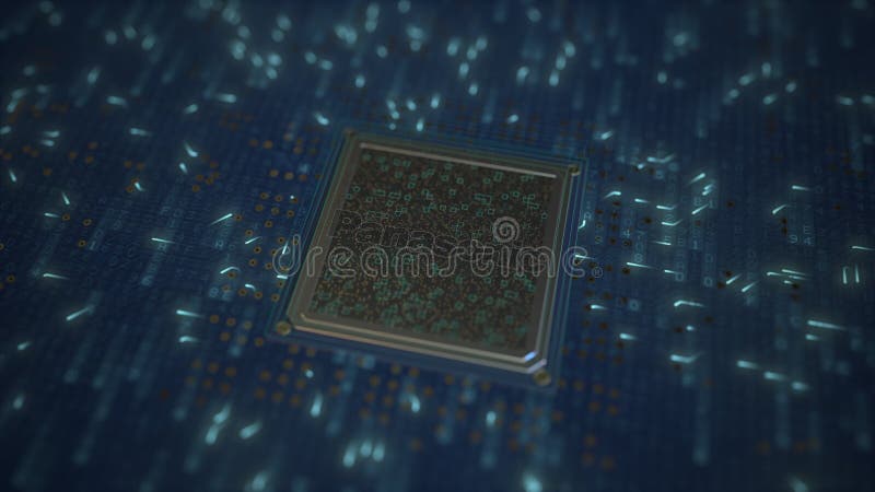 Computer Chip with the Logo of PANASONIC. Conceptual Editorial 3d ...