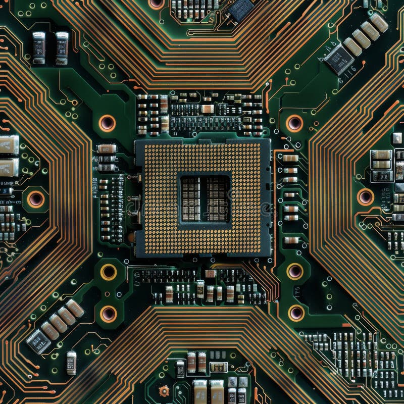 Processor microchip stock photo. Image of component, circuit - 35359878
