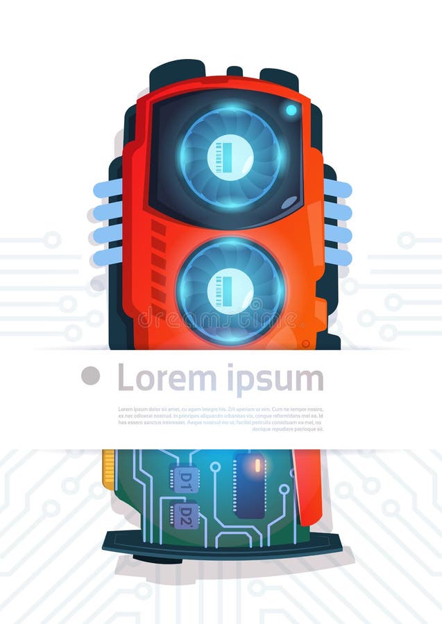 Computer Chip Micro Processor Motherboard System Banner with Copy Space ...