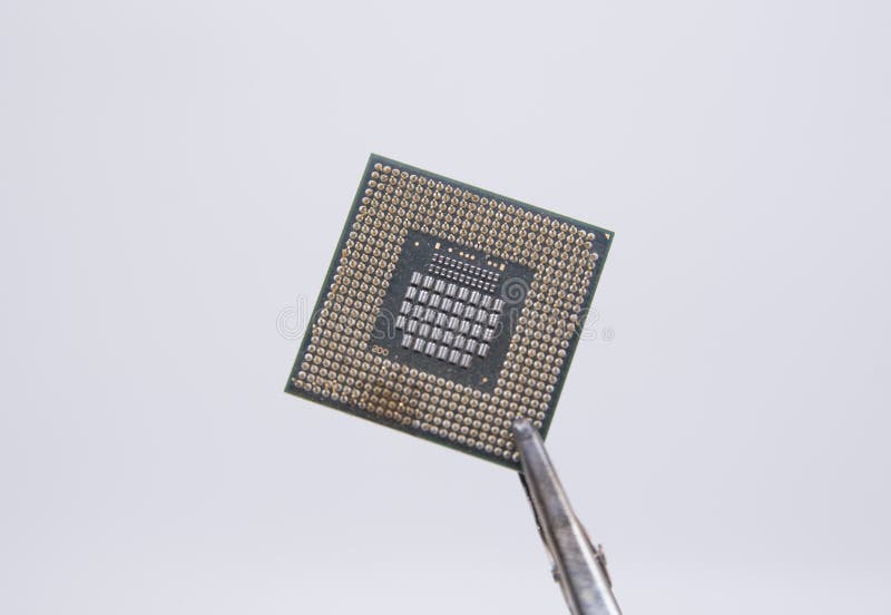 A Computer Chip, Microchip or Integrated Circuit Stock Image - Image of ...
