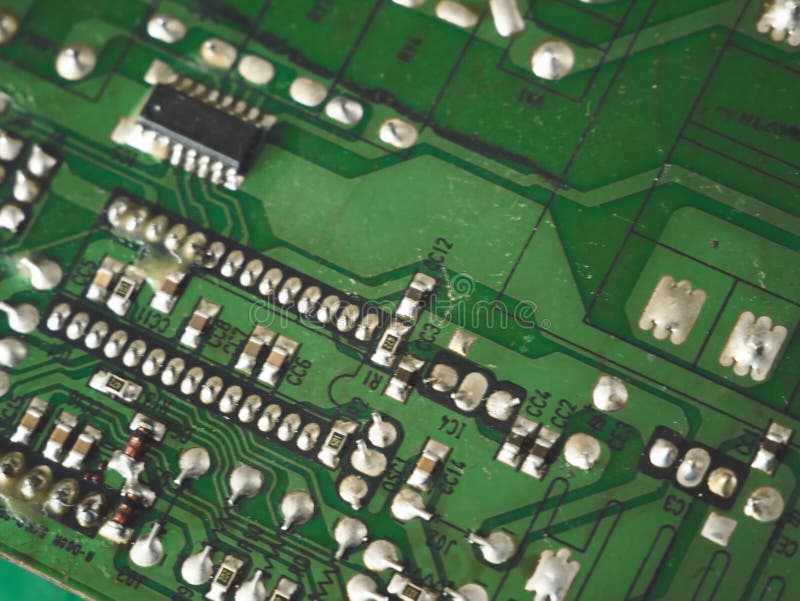 Computer Chip, Motherboard, Futuristic Circuit Board with Electrons and ...